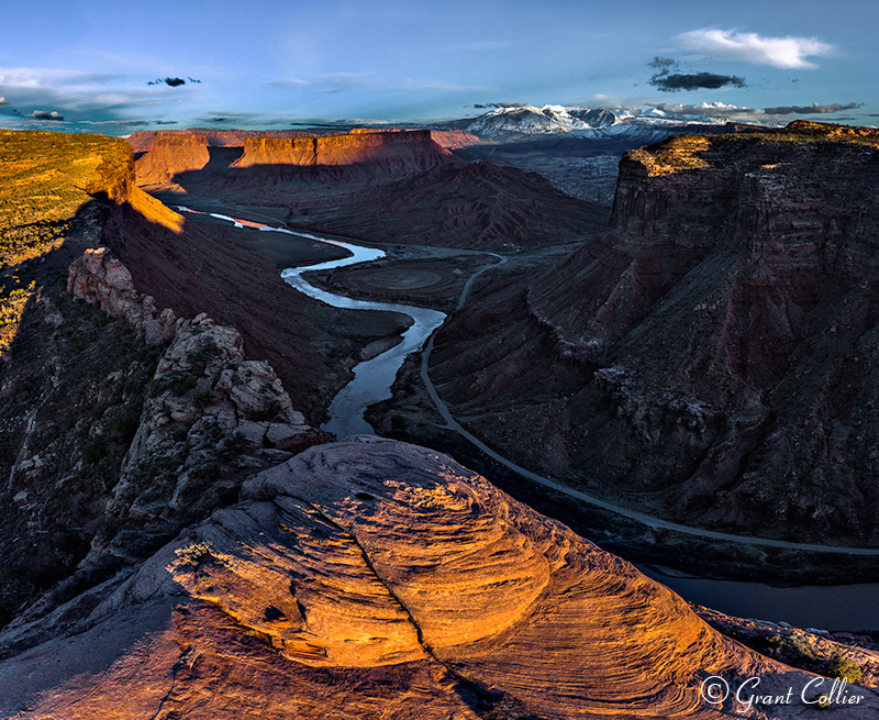 Sunset over Colorado River near Castle Valley